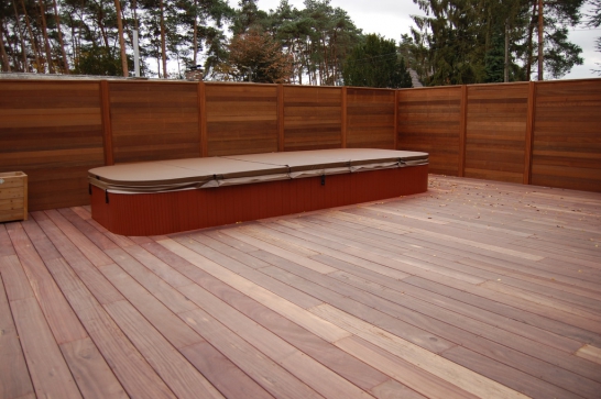 Padouk planches de terrasses